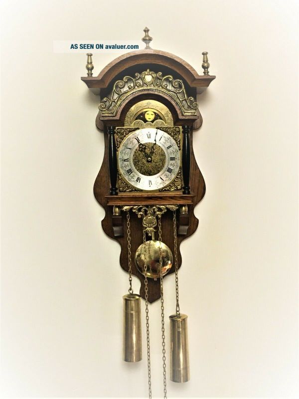 Old Vintage Dutch Wall Clock Warmink Moon Phases | #47721946