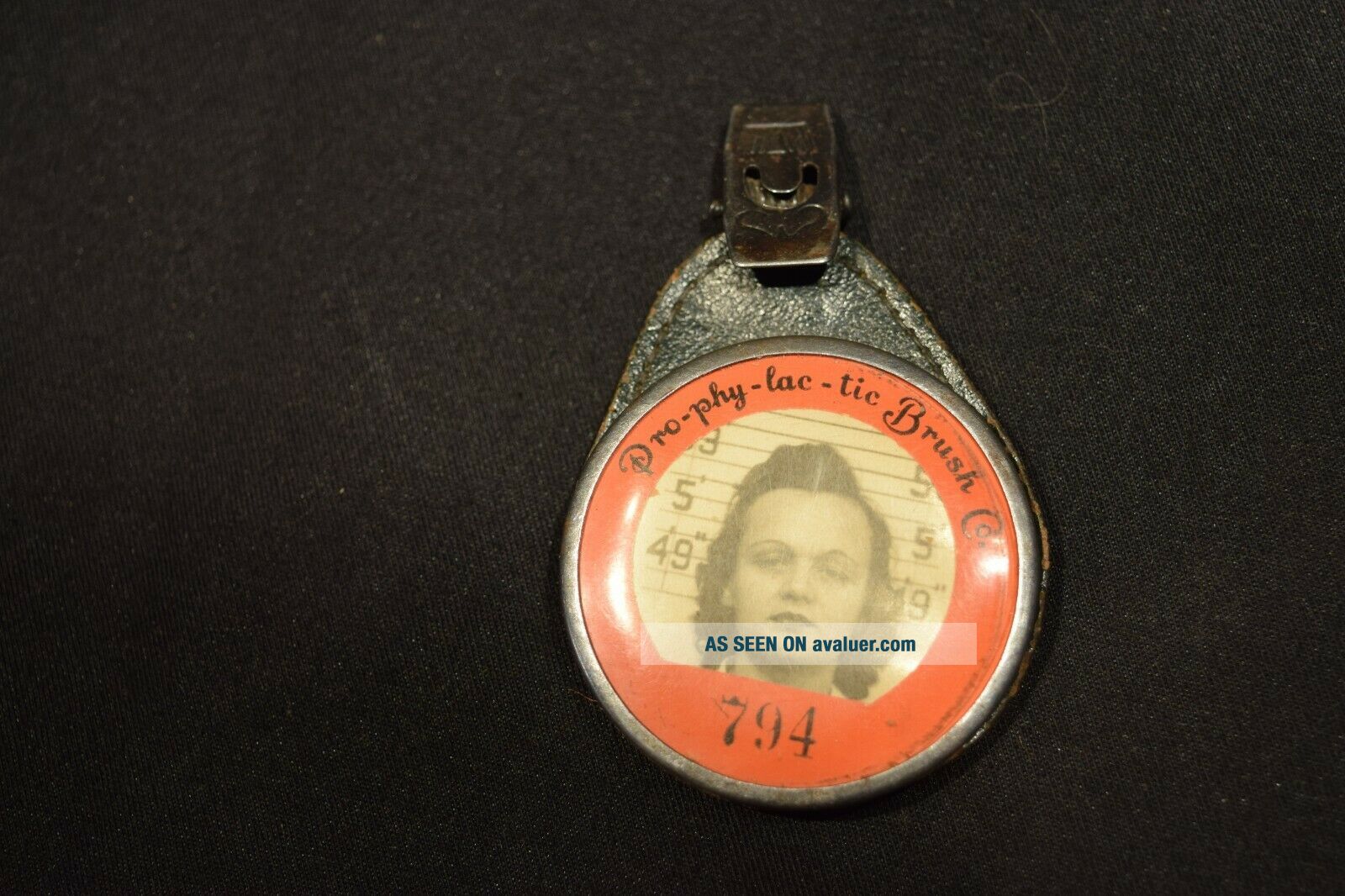 Prophylactic Brush WW2 Era Employee Photo ID Badge W Woman Worker Ma ...
