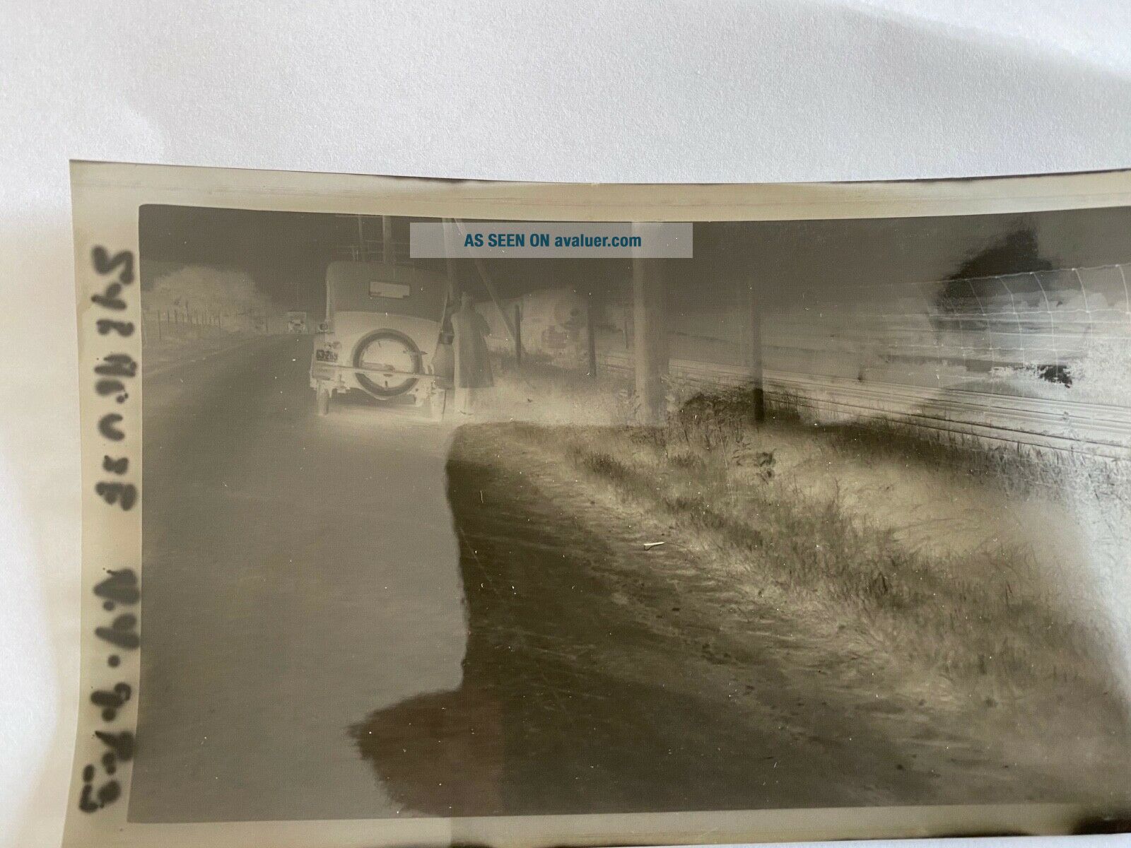1920s Photo Negative, Old Car & Train Passing By - Vintage York Area ...