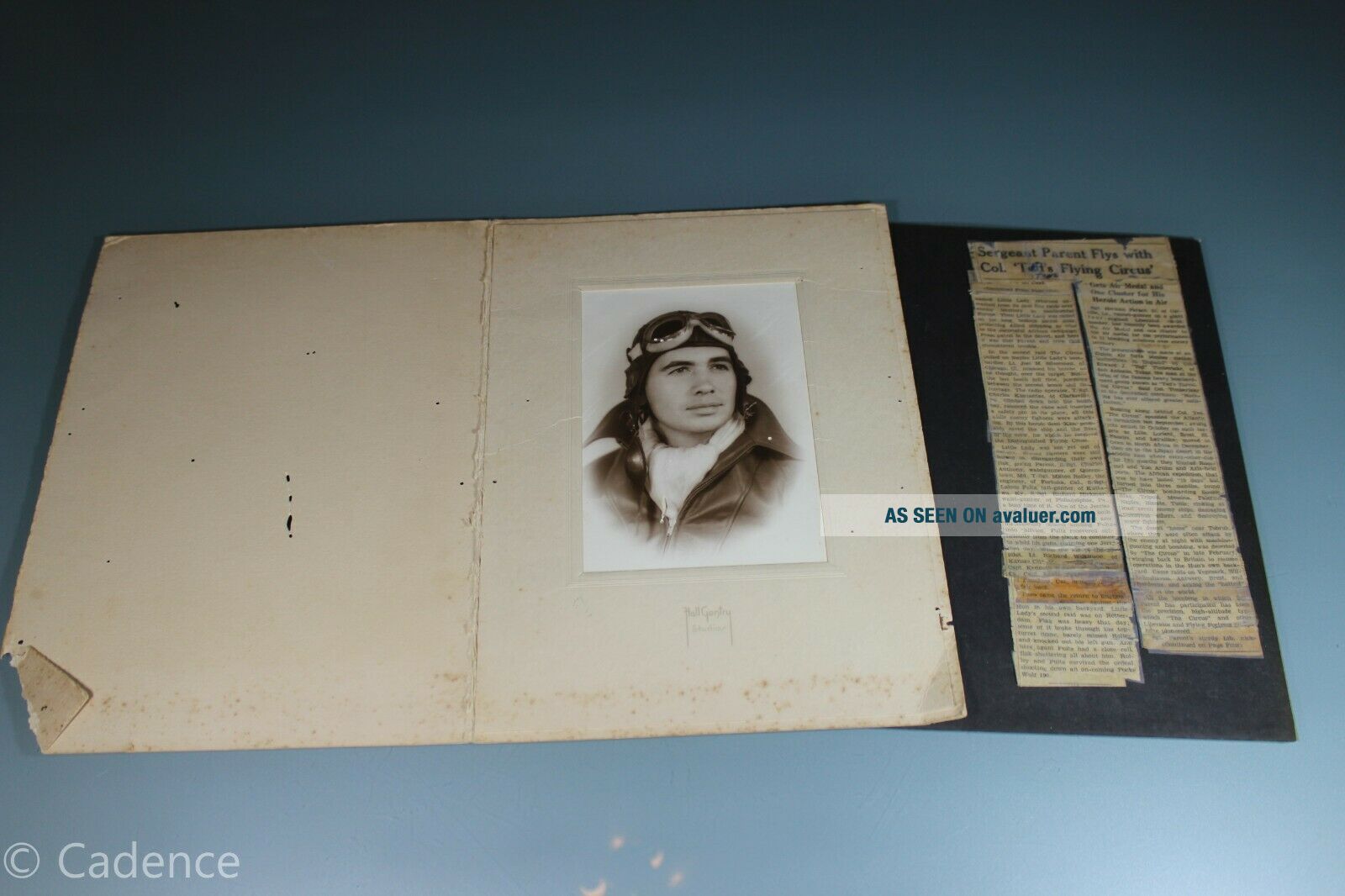 US WW2 AAC AAF Army Air Force Studio Portrait News Article 8th AF ...