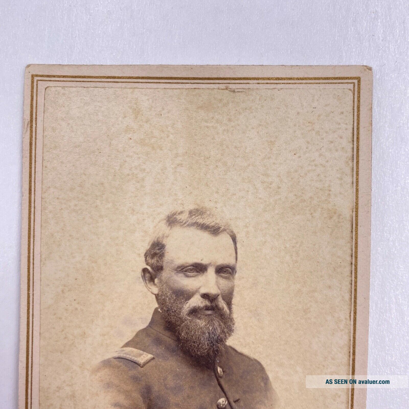 RARE Civil War Union 1st LT 58th Mass Vol Nathaniel H Talbot SIGNED CDV ...