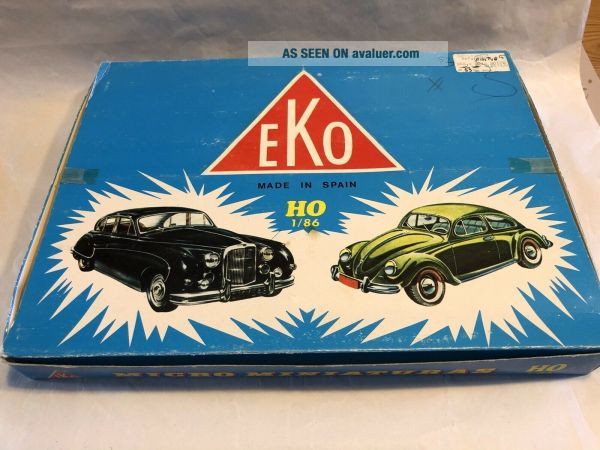 40 Vintage Spanish EKO Plastic HO Gauge Model Cars And Display Box ...