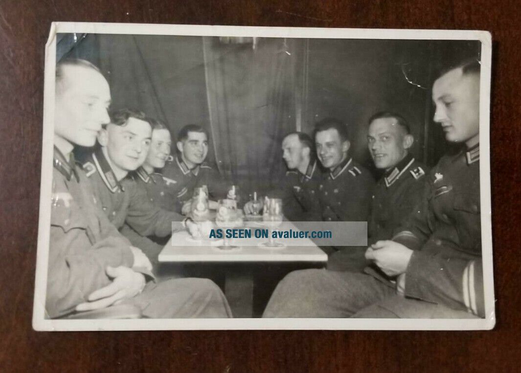 WW2 WWII German Army Military Soldiers Drinking Portrait Photo ...