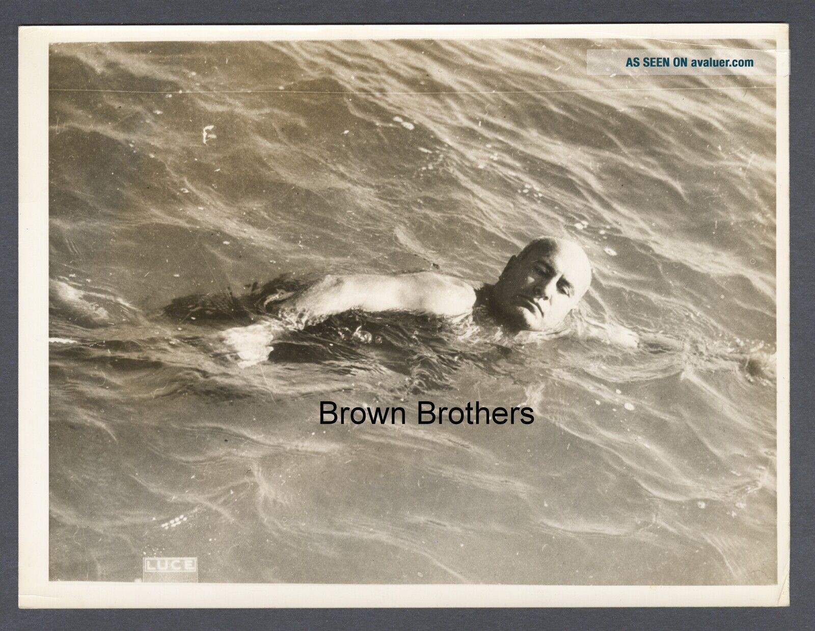 Vintage 1930s WWII Dictator Benito Mussolini Swimming Photo By Luce ...