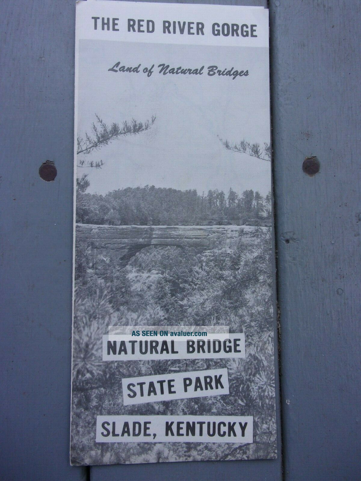 Red River Gorge Natural Bridge State Park Slade KY Pamphlet OLD | #47869659
