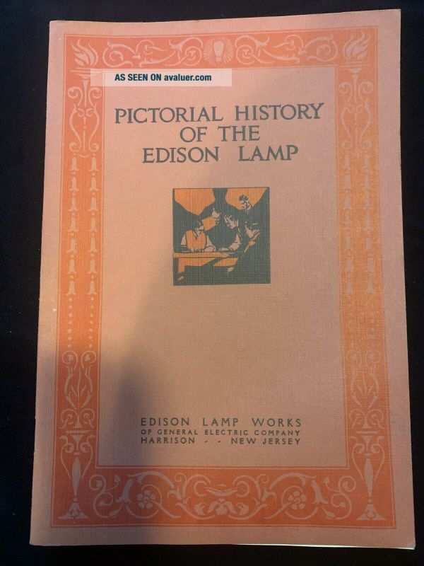 Antique Light Bulb General Electric GE Edison Lamp Book Pictorial ...