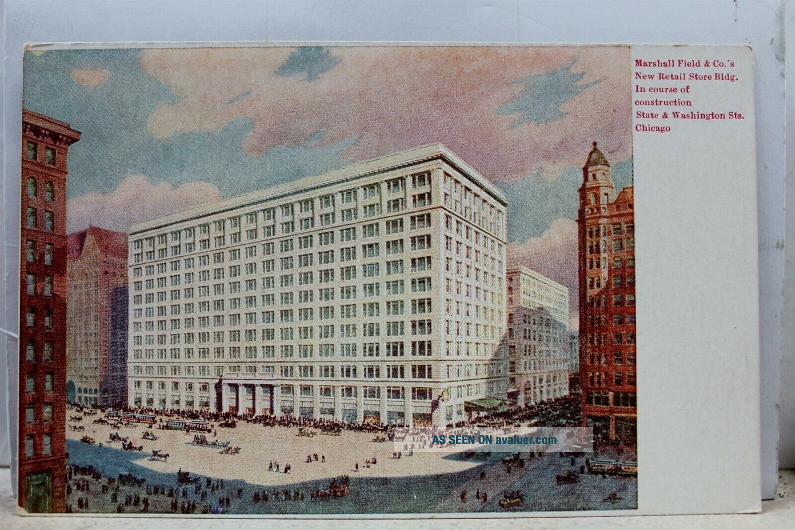 Illinois IL Chicago Marshall Field Co Retail Store Building Postcard ...
