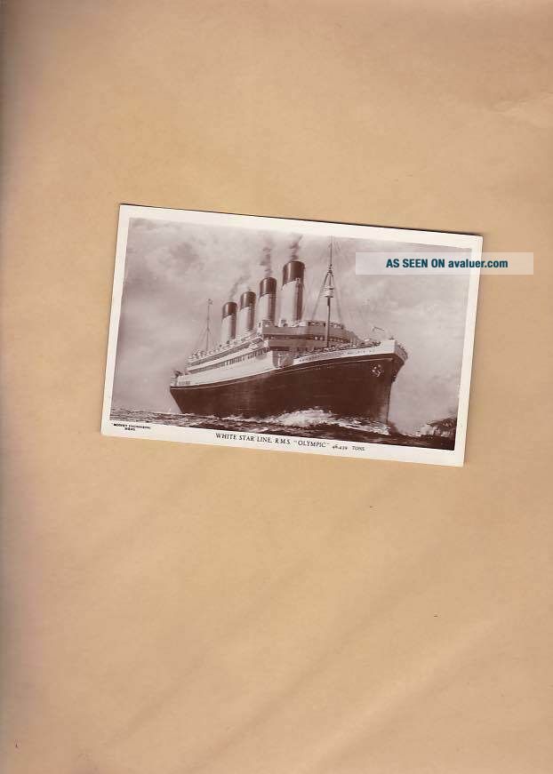 Vintage Postcard White Star Line Triple Screw RMS Olympic Ocean Liner ...