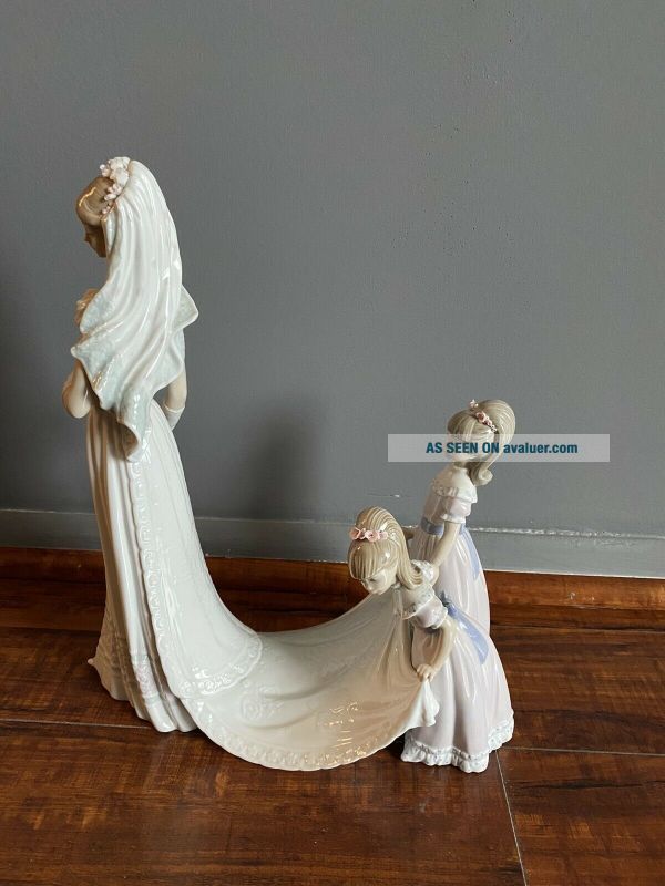 Lladro Here Comes The Bride Figurine 1446 No Box Tiny Flaws Vintage ...