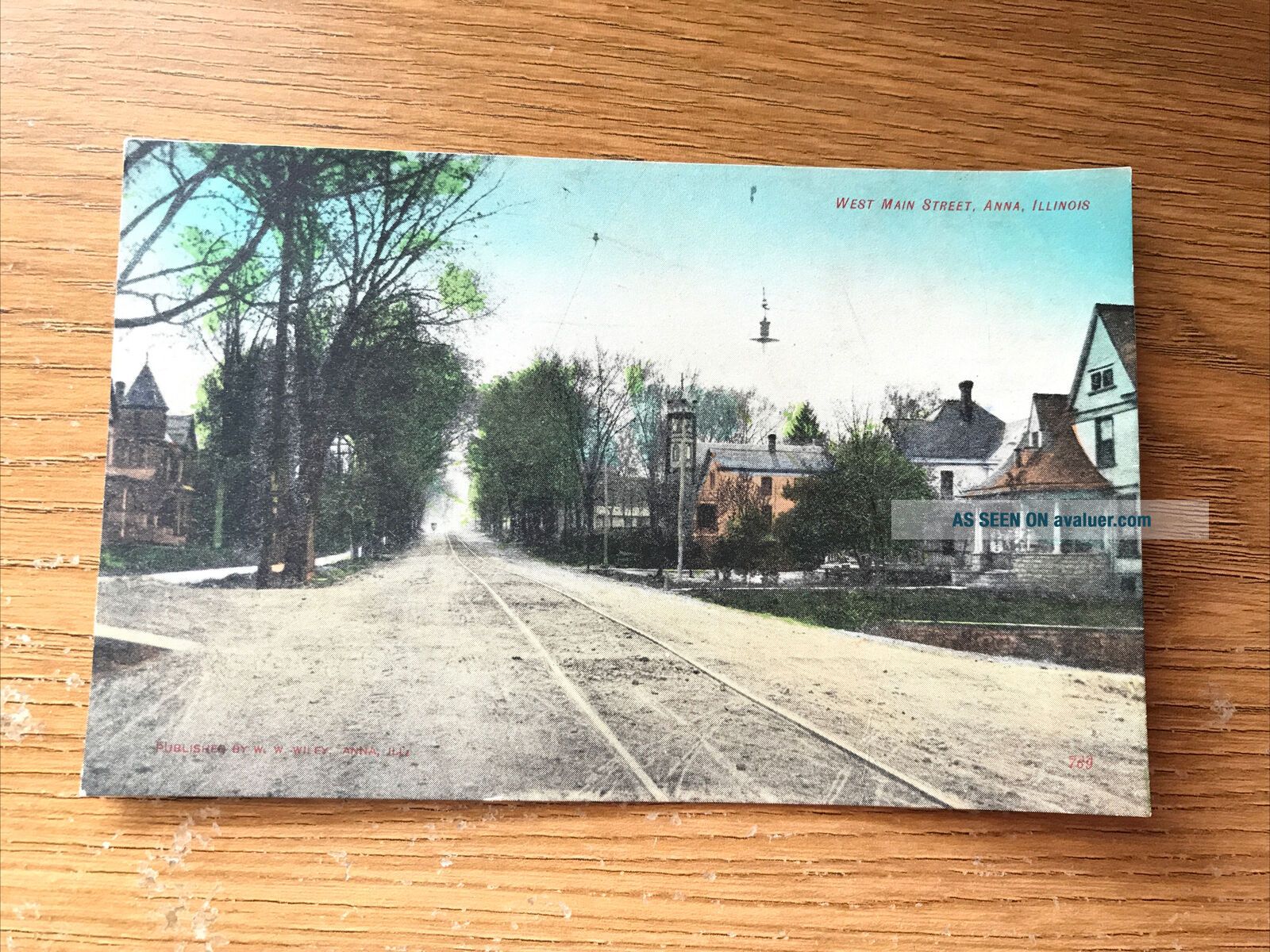 Vintage 1909 Anna Illinois West Main Street Postcard | #48005863