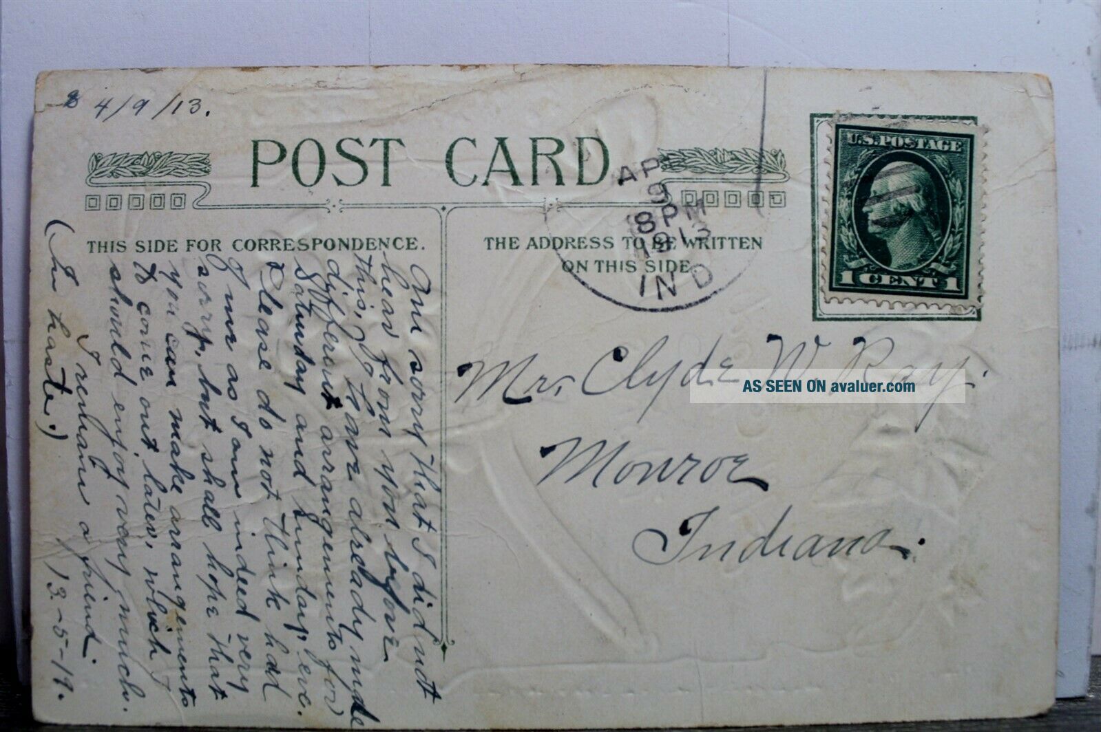 Greetings With All Good Wishes Postcard Old Vintage Card View Standard ...