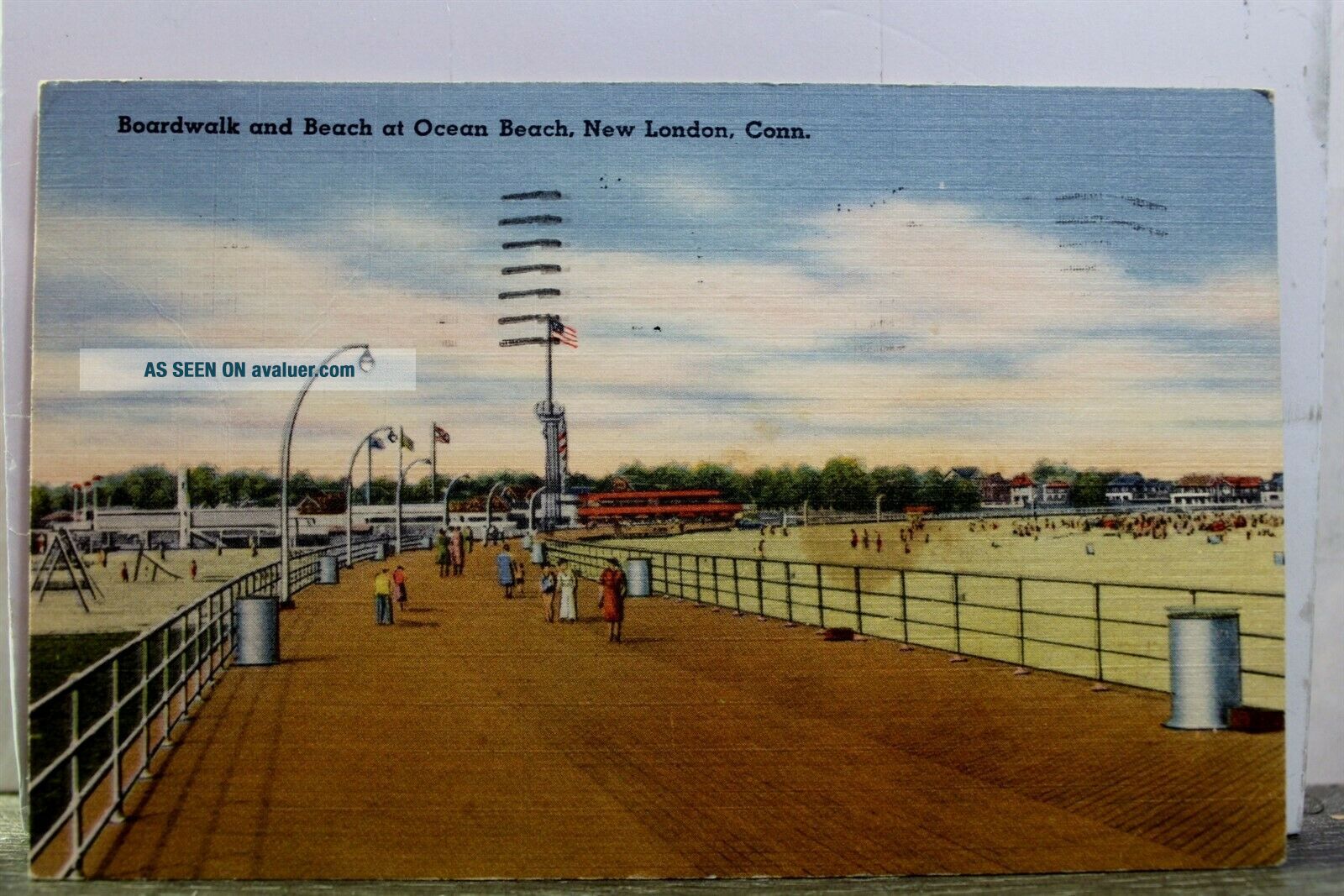 Connecticut CT London Ocean Beach Boardwalk Postcard Old Vintage Card ...