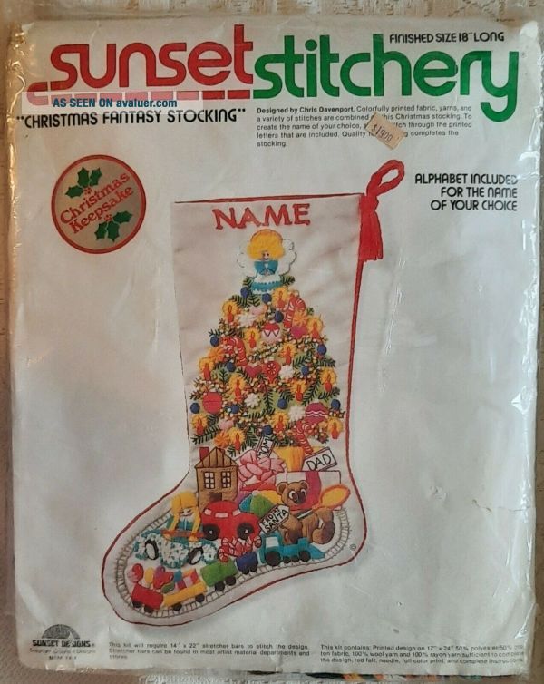 Crewel Christmas Stocking Kits