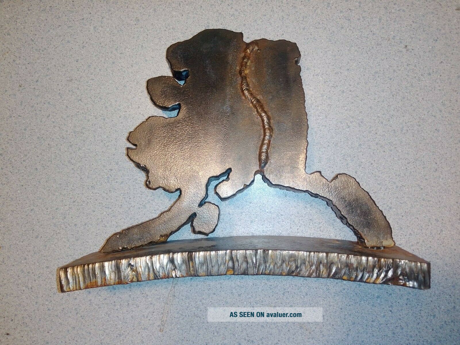 Vintage Piece Of Trans Alaska Oil Pipeline State Map Art Cut Steel ...