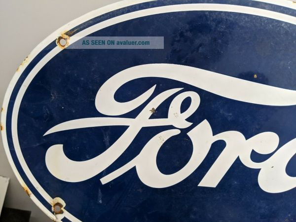 OLD VINTAGE DATED 1958 FORD MOTOR COMPANY PORCELAIN CAR TRUCK ...