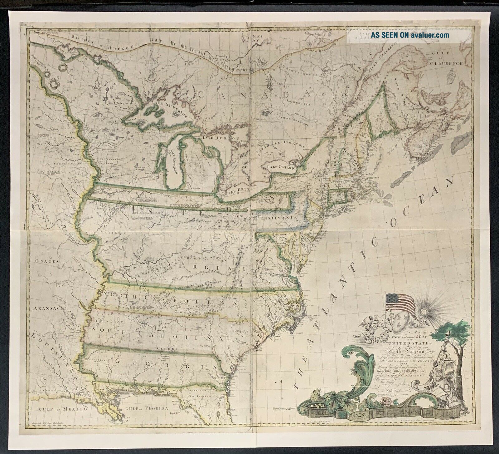 Abel Buell A And Correct Map Of The United States Of North America ...