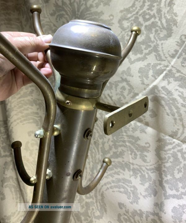 Rare Vintage Antique Industrial Barber Shop Brass Coat Rack Tree Wall ...