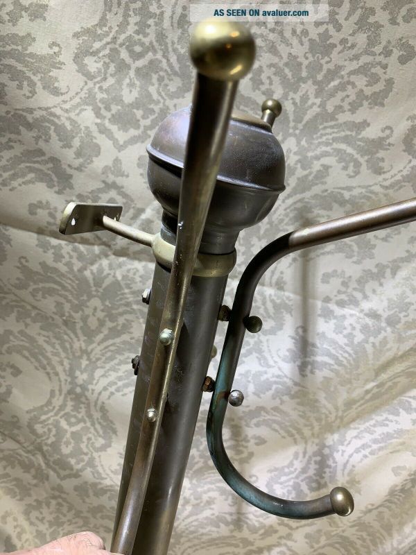 Rare Vintage Antique Industrial Barber Shop Brass Coat Rack Tree Wall ...