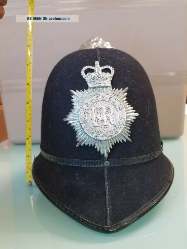 VINTAGE BRITISH BOBBY POLICE HELMETS - SUSSEX CONSTABULARY HELMET ...