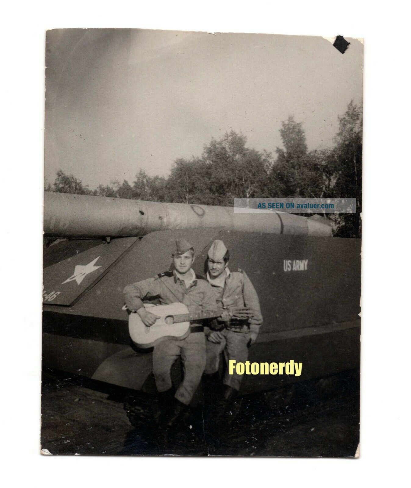 Cold War Era USSR Photo Soviet Soldiers With Guitar By US Army Rocket ...