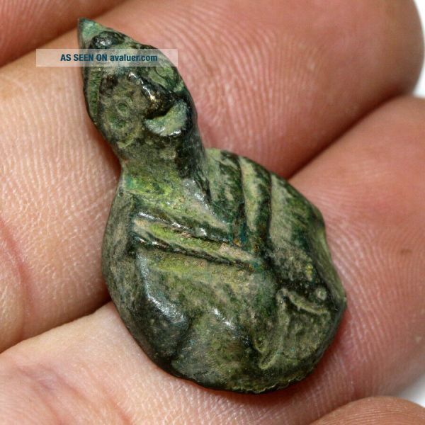 STUNNING ANCIENT ROMAN BRONZE MALE BUST ORNAMENT APPLIQUE CIRCA 100 ...