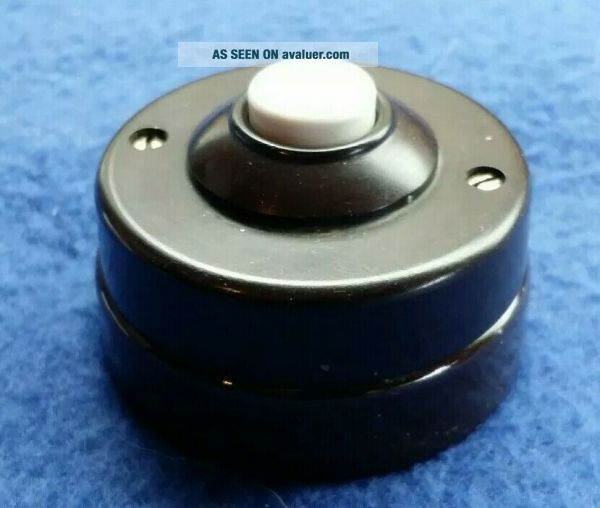 VINTAGE CRABTREE CERAMIC BAKELITE ELECTRIC DOOR BELL PUSH PRESS BUTTON ...