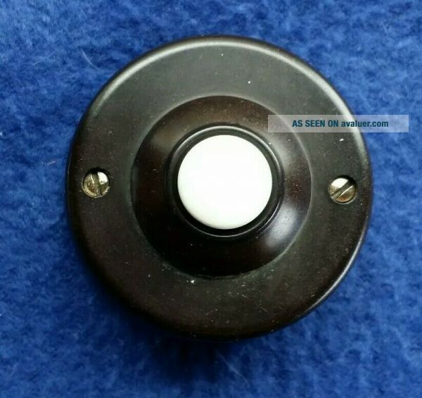 VINTAGE CRABTREE CERAMIC BAKELITE ELECTRIC DOOR BELL PUSH PRESS BUTTON ...