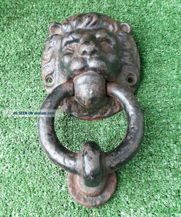 CAST LION DOOR KNOCKER MADE IN ENGLAND LIONS HEAD DOOR KNOCKER (2049 ...
