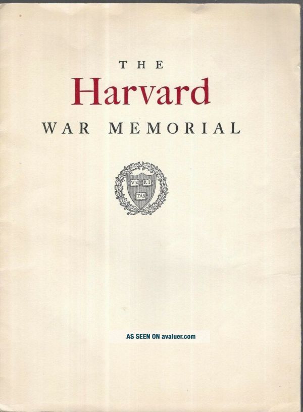 Harvard University WWI War MEMORIAL CHURCH Vintage Orig 1927 Strategy ...