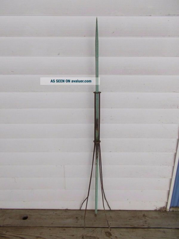 Antique Lightning Rod Base Stand With Copper Lightning Rod | #48601558