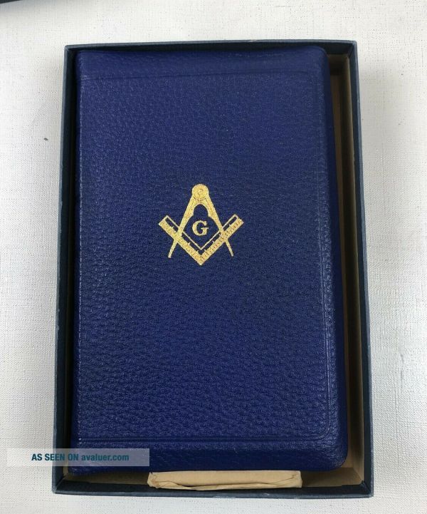 Holman Holy BIBLE Temple MASONIC Illustrated Copyright 1925 Blue ...
