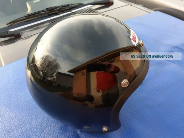 VINTAGE 1980 BELL RT MOTORCYCLE HELMET BLACK SIZE 7 1/8 OPEN FACE ...