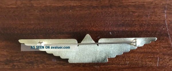 Vintage DELTA Air Lines Second Officer Pin Enamel PILOT WINGS | #48740109