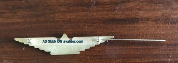 Vintage DELTA Air Lines Second Officer Pin Enamel PILOT WINGS | #48740109