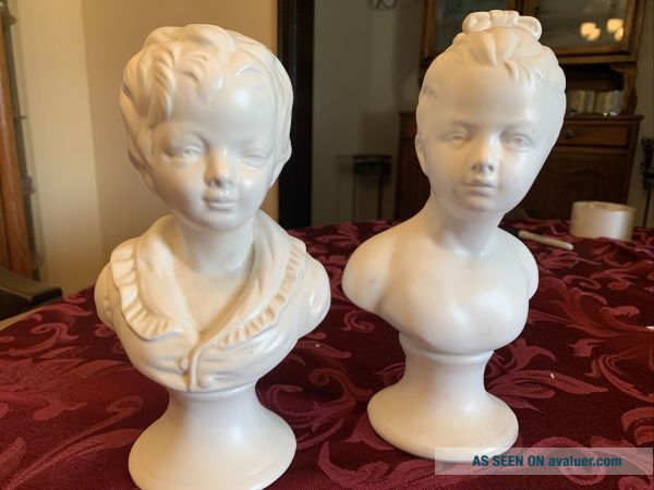 Vintage Napcoware Japan Bisque Porcelain Lady And Man Piano Bust Statue ...