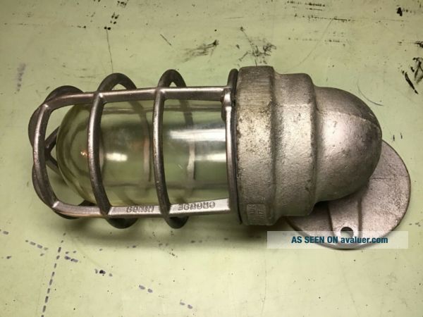 A Matching Vintage CROUSE HINDS Explosion Proof Light Fixture Cages ...