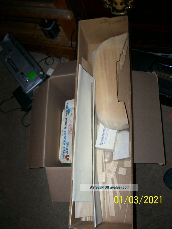 Vintage Blue Jacket Ship Crafters HALF MOON Wooden Model Ship Kit MIB ...