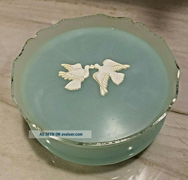 VINTAGE AVON RAPTURE BEAUTY DUST POWDER PUFF CONTAINER AND LID | #48793689
