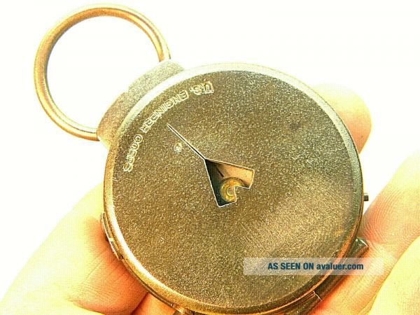 Vintage WW1 US Engineers Corps Brass Compass; Plan LTD, Neuchatel ...