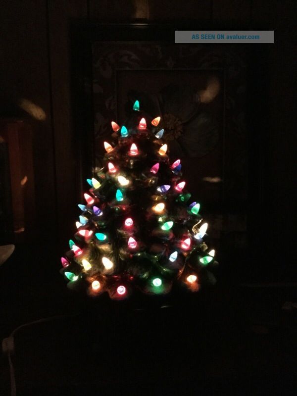 Vintage Ceramic 14 Inch Holland Mold Christmas Tree With Base | #48848220