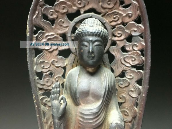 Old, Japanese, Japan Buddhism Jodo Shinshu Alloy Buddha Statue ...