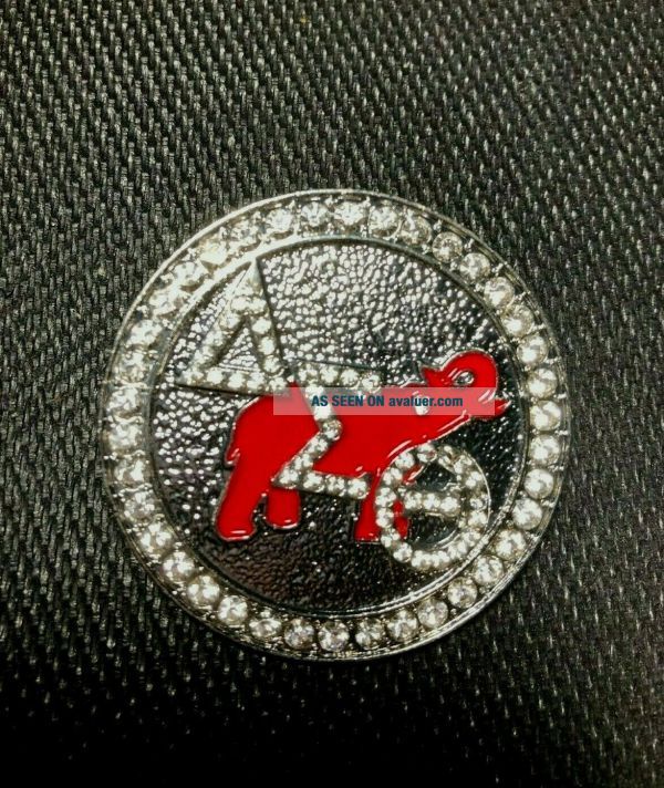 Delta Sigma Theta Inspired Red Elephant Circular Pin/Brooch | #48844107