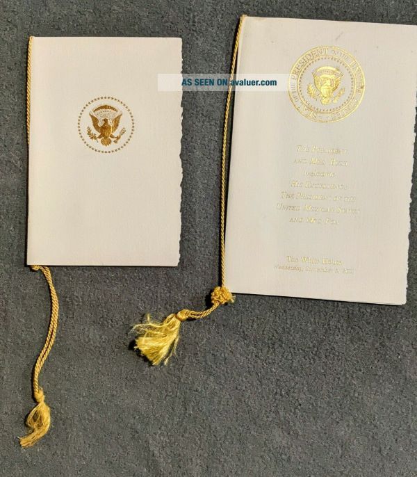 September 5, 2001 Bush Fox White House State Dinner Menu And Program ...