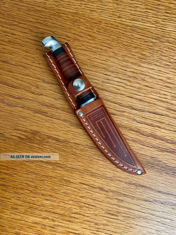 Vintage Case XX 1992 MINI FINN SS Hunting Knife W/Leather Sheath ...