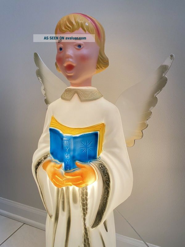 Vtg General Foam Lighted Christmas Angel Singing Caroler Choir Girl ...