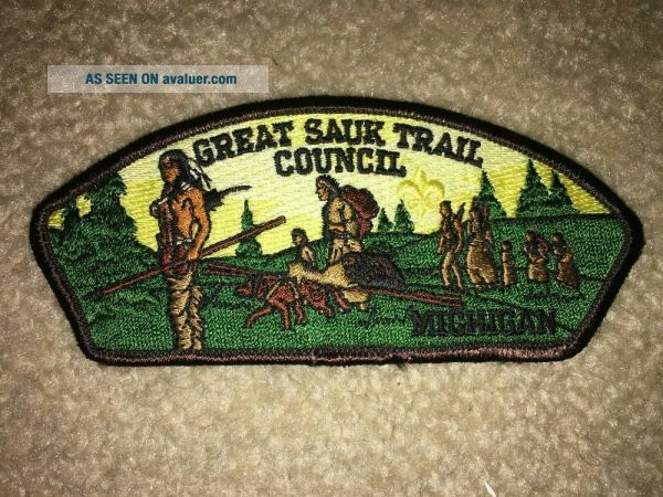 Boy Scout BSA Great Sauk Trail SA33 Michigan Council Strip CSP Patch ...