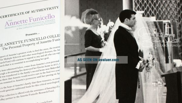 Annette Funicello Personal Property 1965 Wedding PHOTO Altar Of St ...