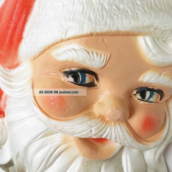 Styrofoam Santa Head Face 25 " X 18 " W Large Big Vintage 1960s Wall ...
