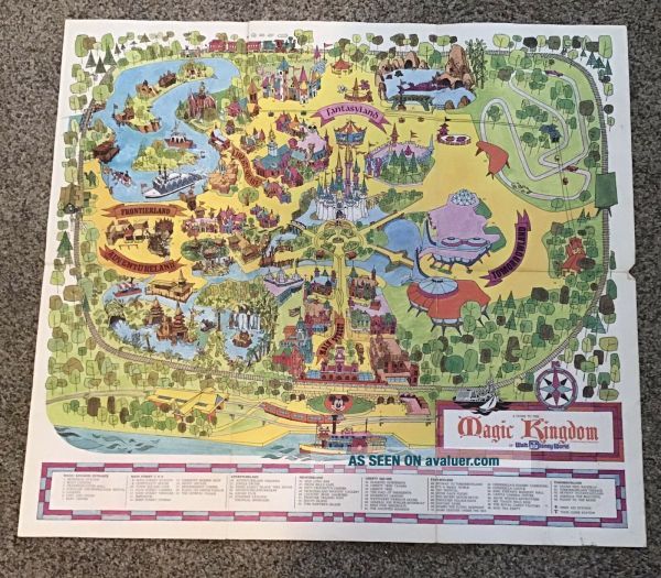 Vintage1970 ' S A Guide To The Magic Kingdom Of Walt Disney World Map ...