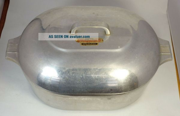 Vintage Magnalite Wagner Ware 4267 - P Aluminum Roaster Pan With Trivet ...
